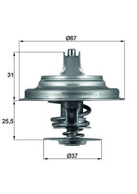 MAHLE TX2587D | Termostat 87°C T.Porter.T4-Aı.100-A6 - OnlineYedekParca.com